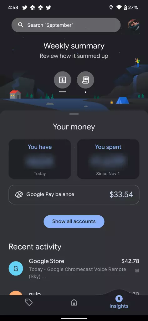 Ang Google Pay midugang ug bag-ong shortcut menu nga mas sayon gamiton 4788_6