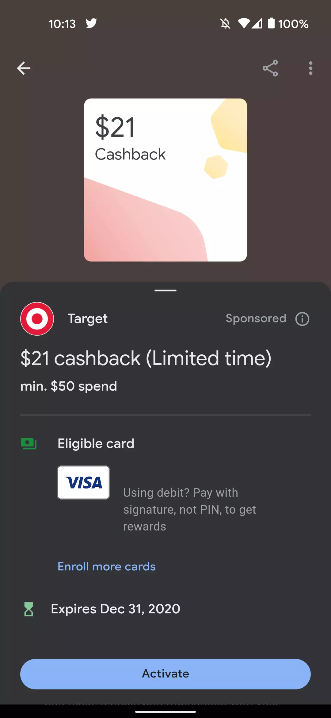 Google Pay เพิ่มรางวัลเป็น $21 จนถึงปีใหม่ 4828_4