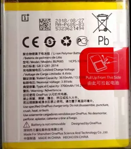 oneplus 6t battery