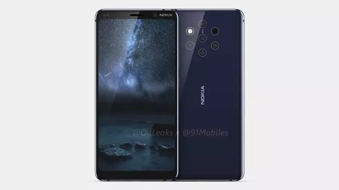 Nokia 9 5K рендерлары һәм 360-видео сәер пента-камера көйләүләренә якын карыйлар [Видео] 49943_2