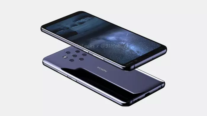 Nokia 9 5K рендерлары һәм 360-видео сәер пента-камера көйләүләренә якын карыйлар [Видео] 49943_5