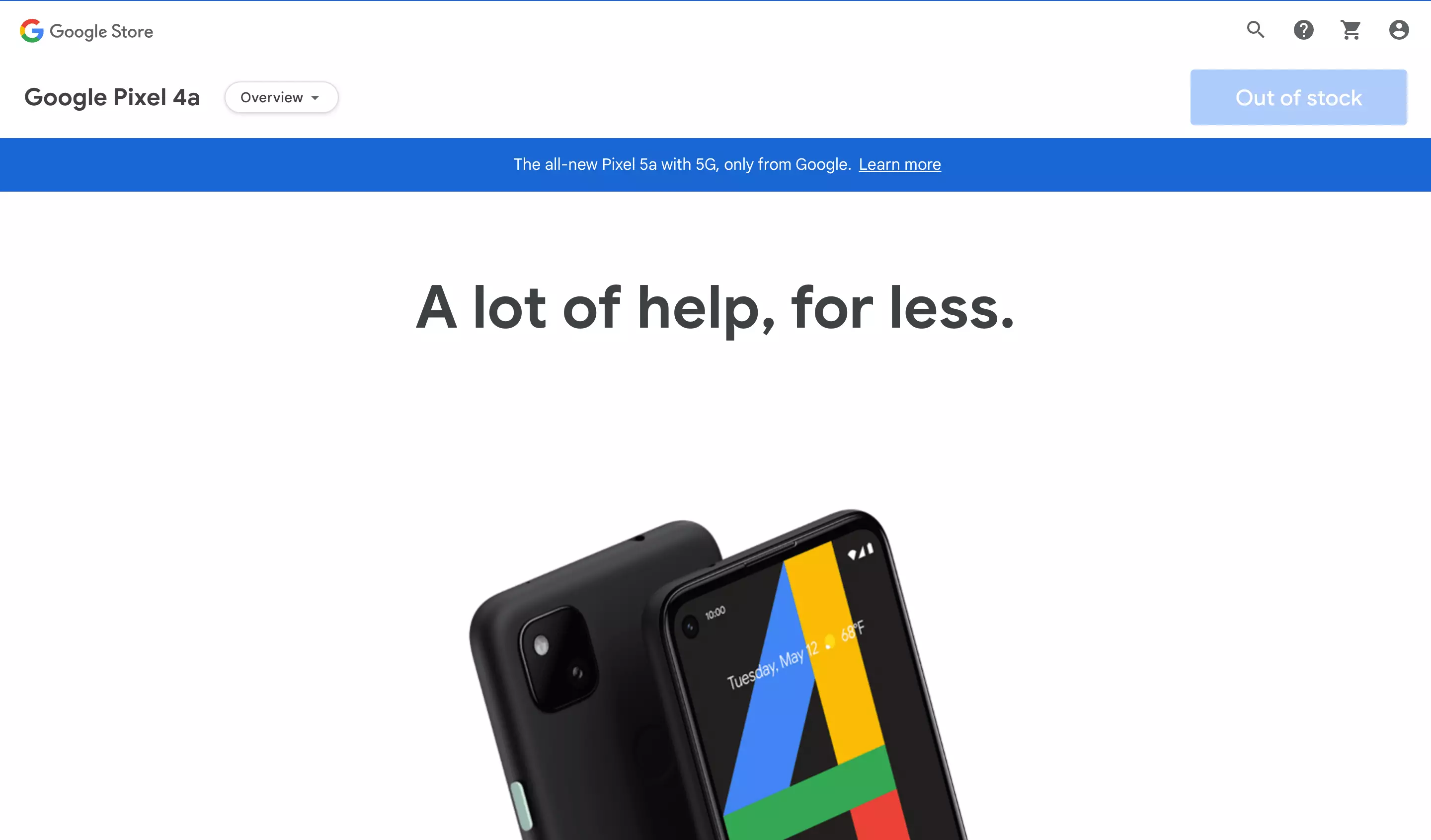 Pixel 4a Google Store