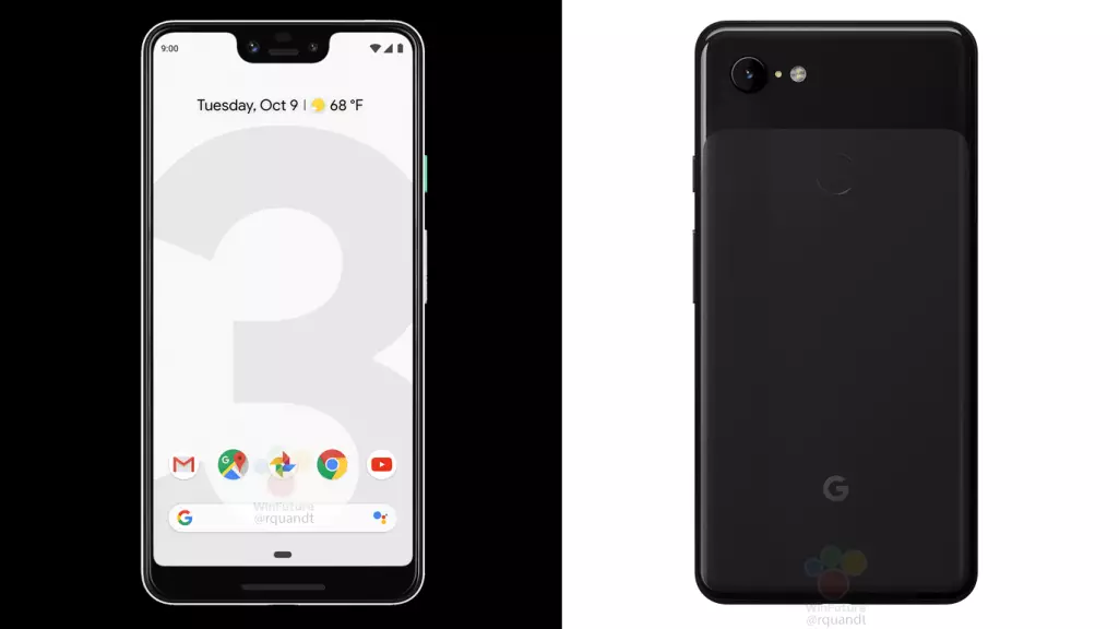 Opinber útlit Google Pixel 3 og Pixel 3 XL myndir leka 6272_1