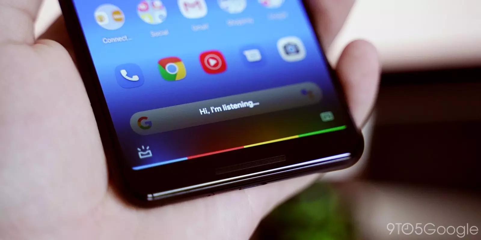 Google Assistant Light Bar opnij ûntwerp op Pixel 3 XL pixel 4-software