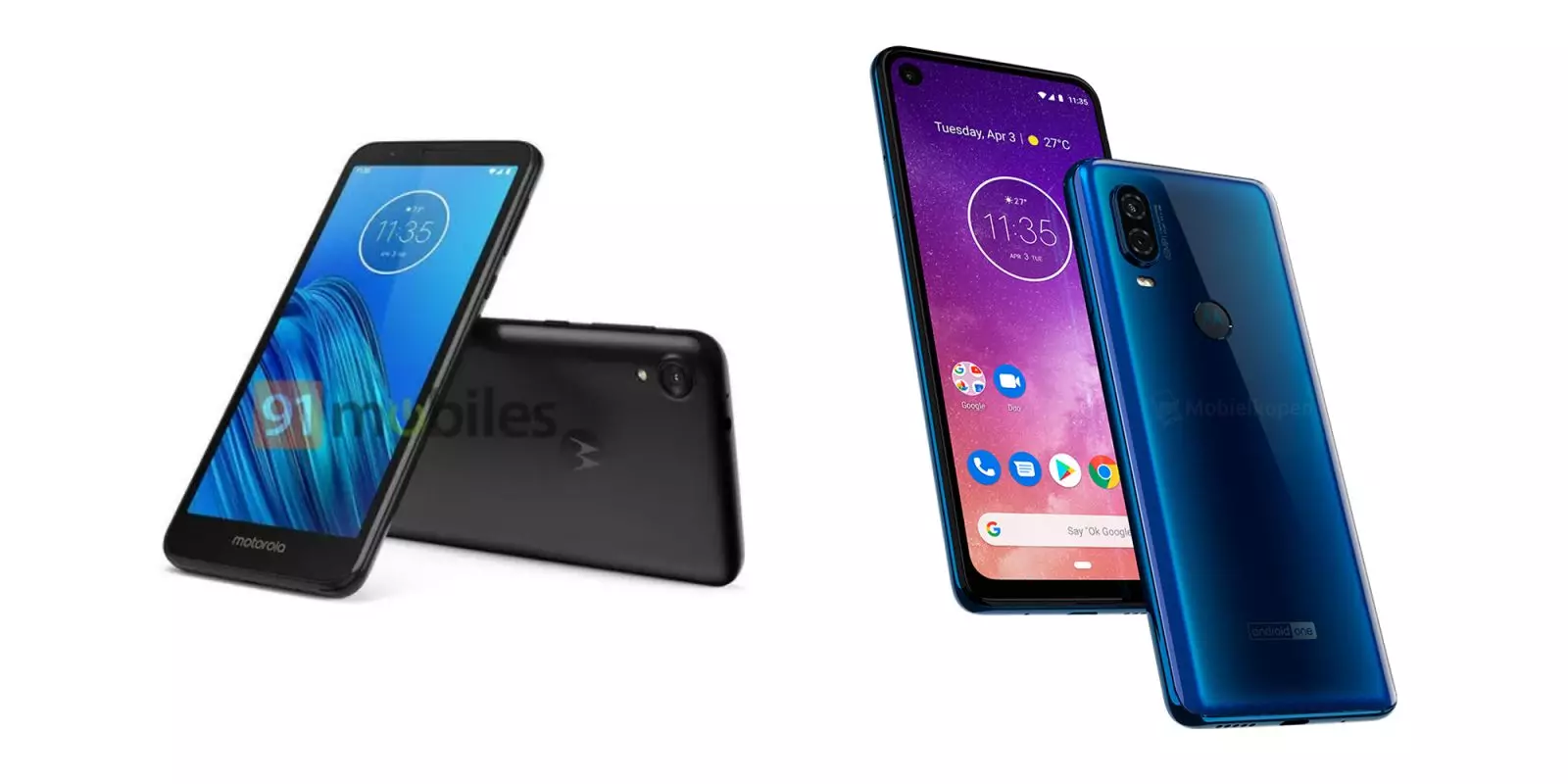 Moto E6 και Moto One Vision renders