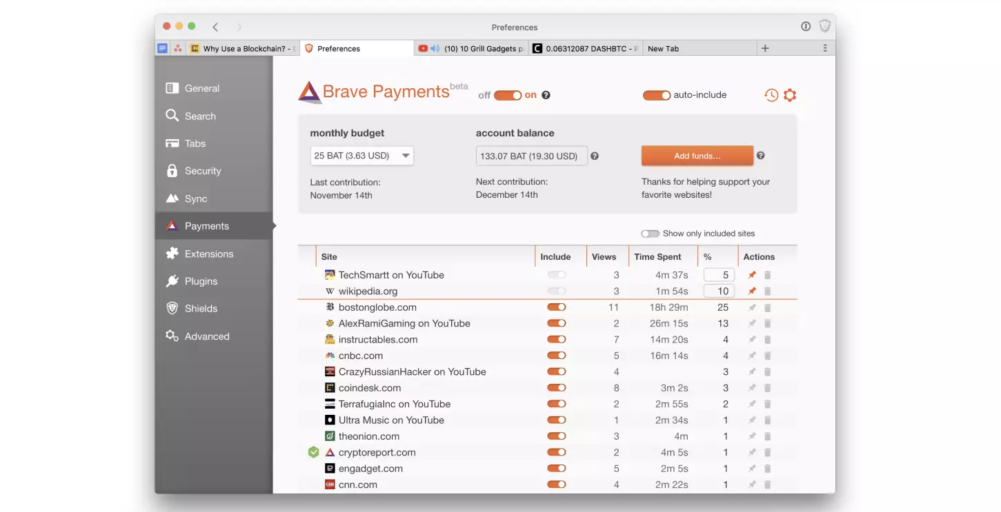 YouTube 創作者現在可以使用 Brave 瀏覽器從觀看者那裡賺取加密貨幣 68079_1