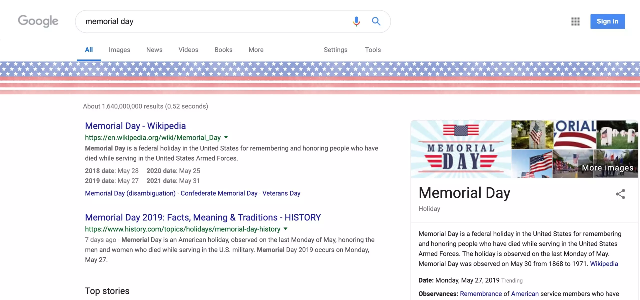 Google Doodle Memorial Day
