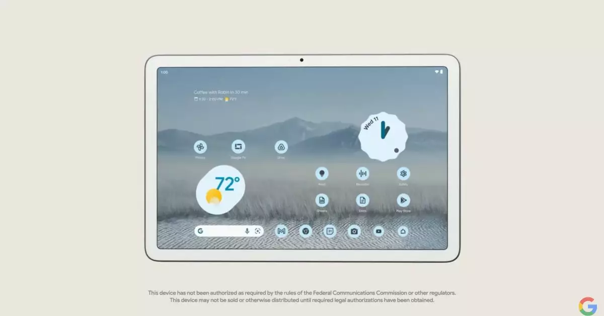 Google-k Android-eko Pixel tableta aurkeztu du 2023an