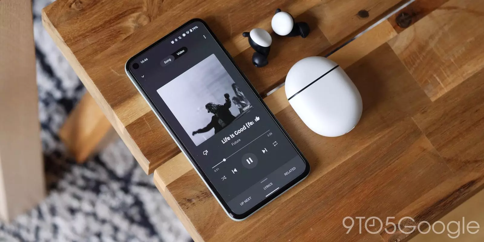 Google Pixel Buds in YouTube Music