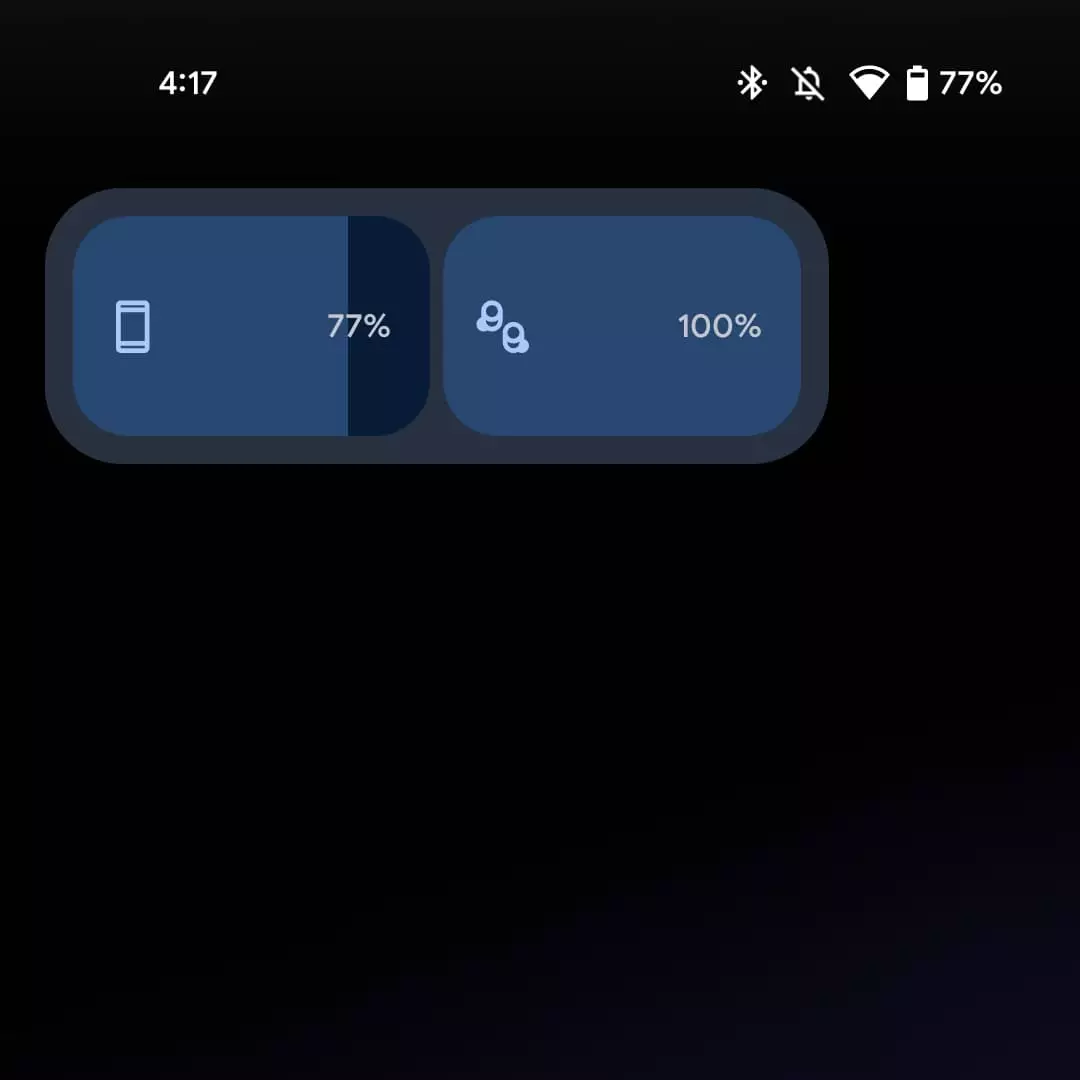 Android 13: Wideget ya Pixel Bateri noneho ube muto 75_3