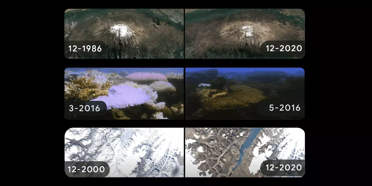 Klimaændring timelapse Google Doodle