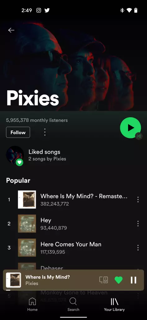 Spotify miniplayer sada odgovara bojama na Android uređajima 8115_3