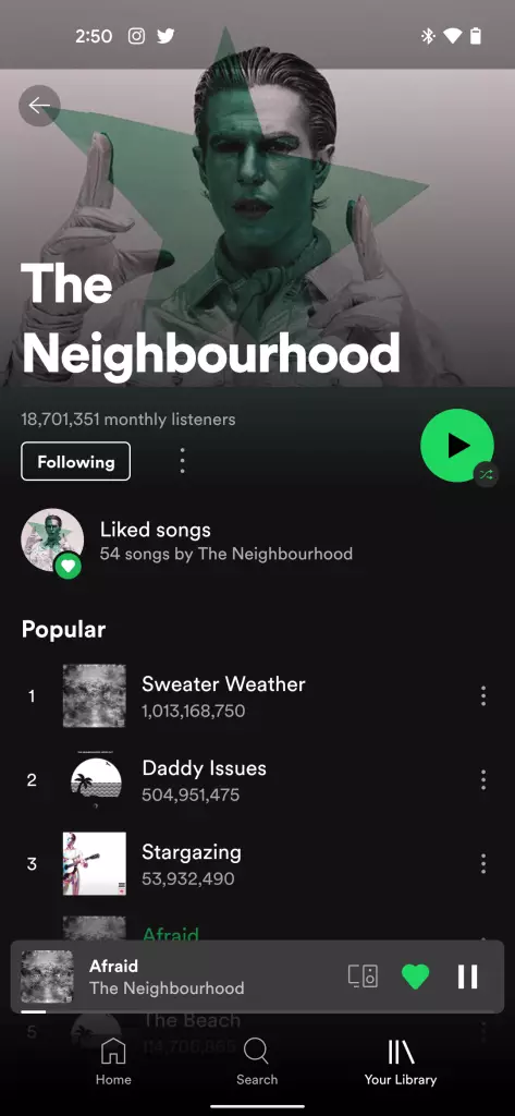 Spotify miniplayer sada odgovara bojama na Android uređajima 8115_4