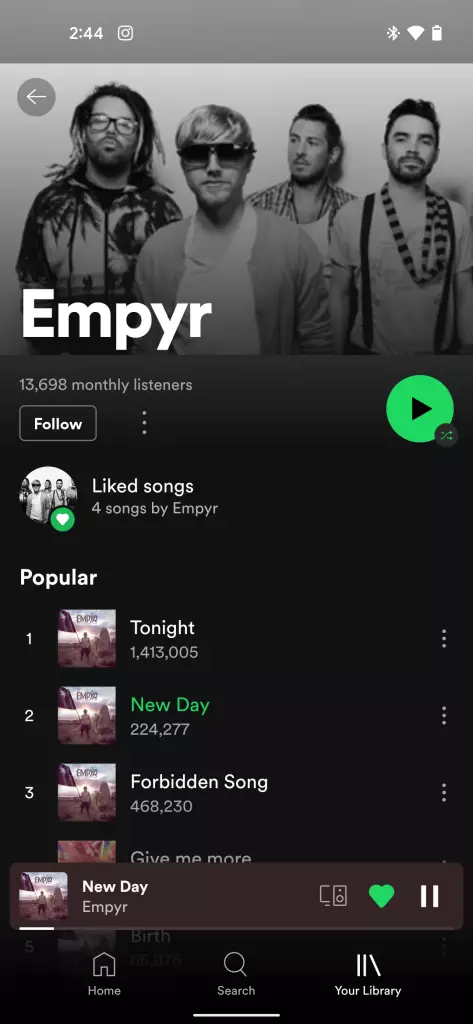 Spotify miniplayer अब एन्ड्रोइड उपकरणहरूमा रङहरू मेल खान्छ 8115_5