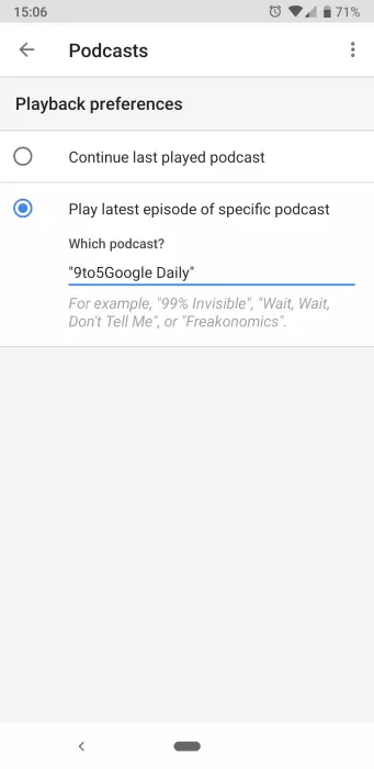 Podcasty Google Home, krok 5