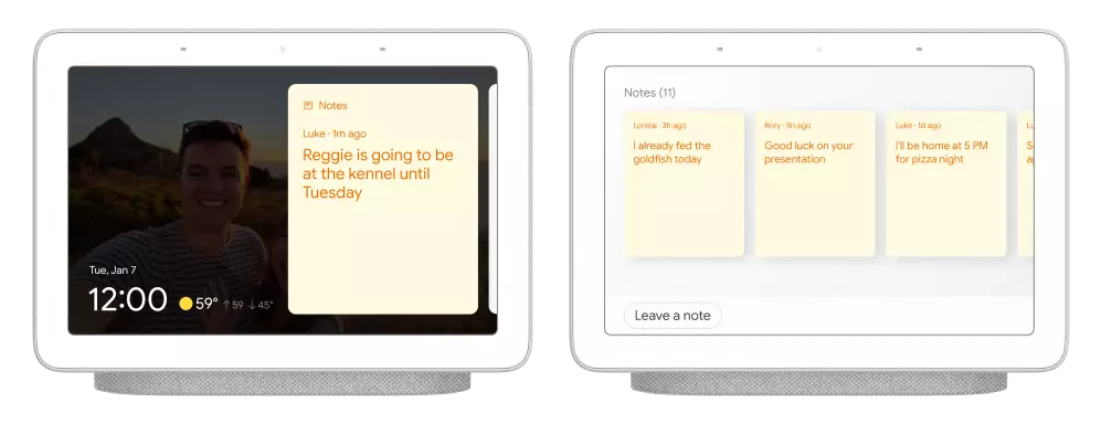 Google Assistant Smart дисплейлері жабысқақ жазбаларды, жылдам теруді қосады 8220_2