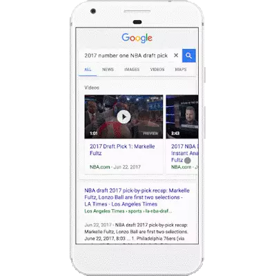 Google Android पर खोज परिणामों में वीडियो पूर्वावलोकन ला रहा है 8602_2