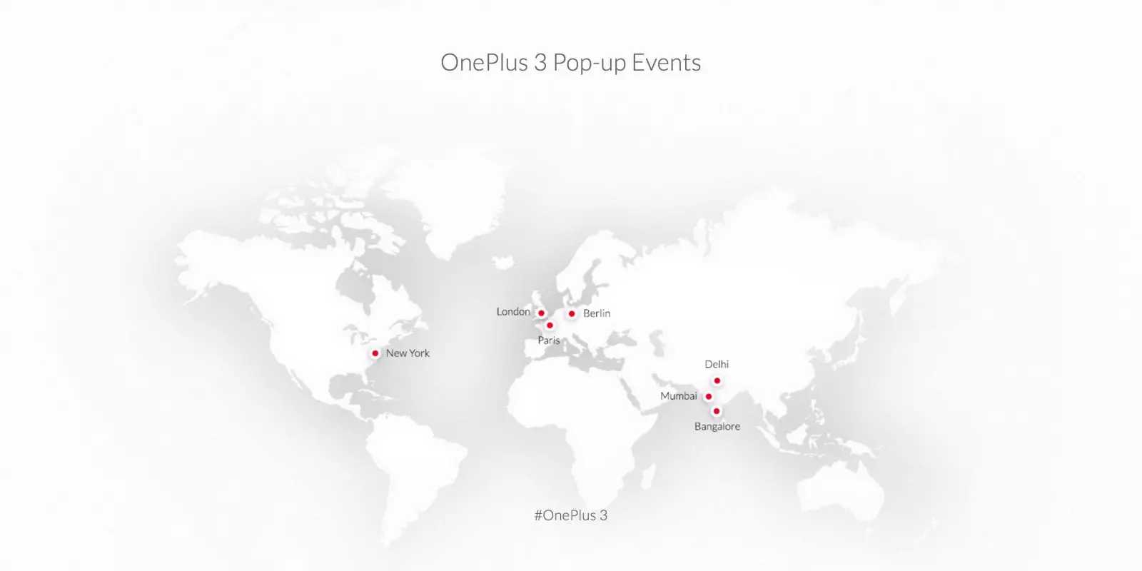 OnePlus ले तपाईलाई OnePlus 3 सँग हात मिलाउनको लागि विश्वभर 7 पप-अप स्टोरहरू खोल्दै छ। 9641_1