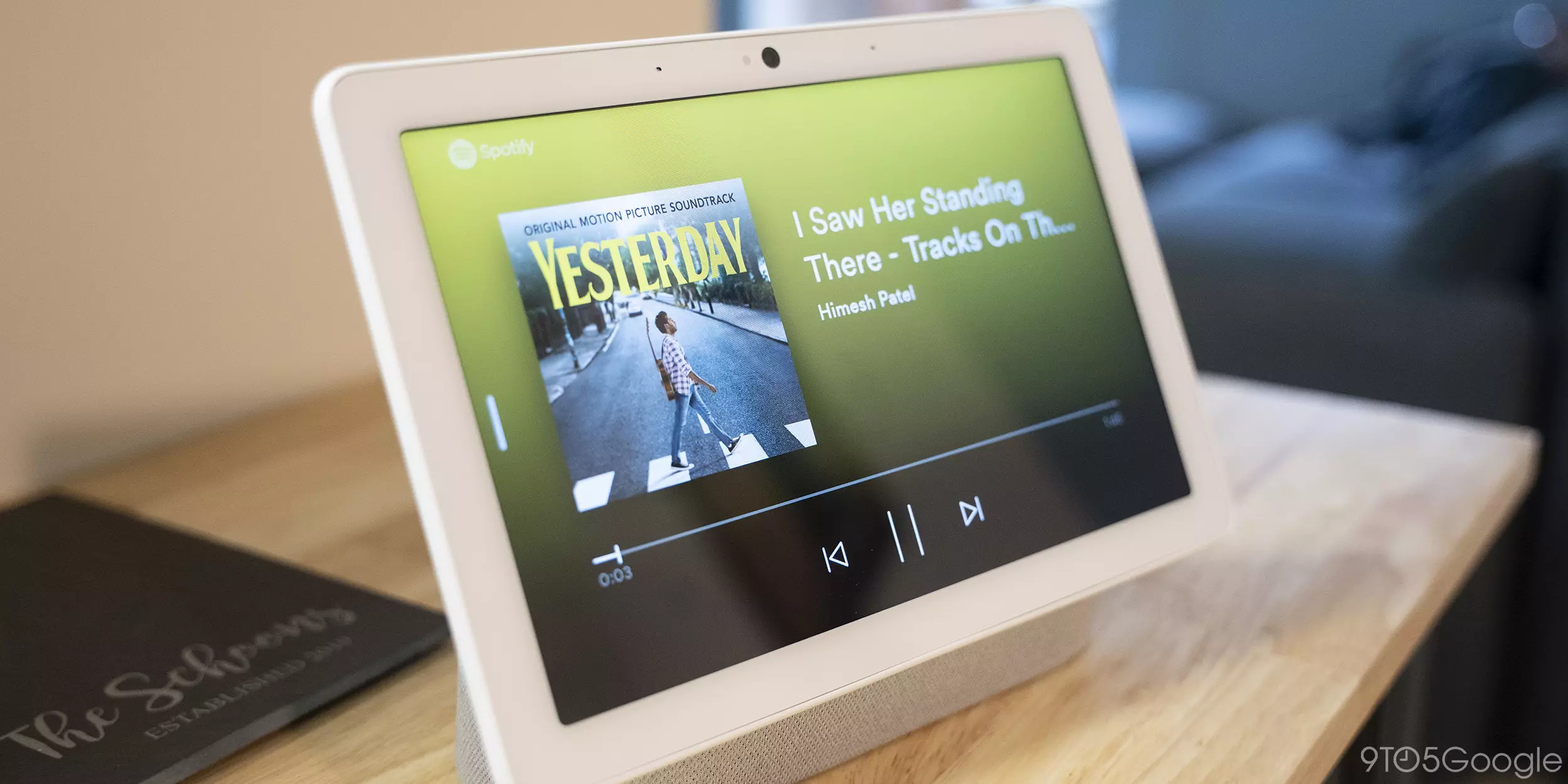 google nest hub max assistant smart display spotify