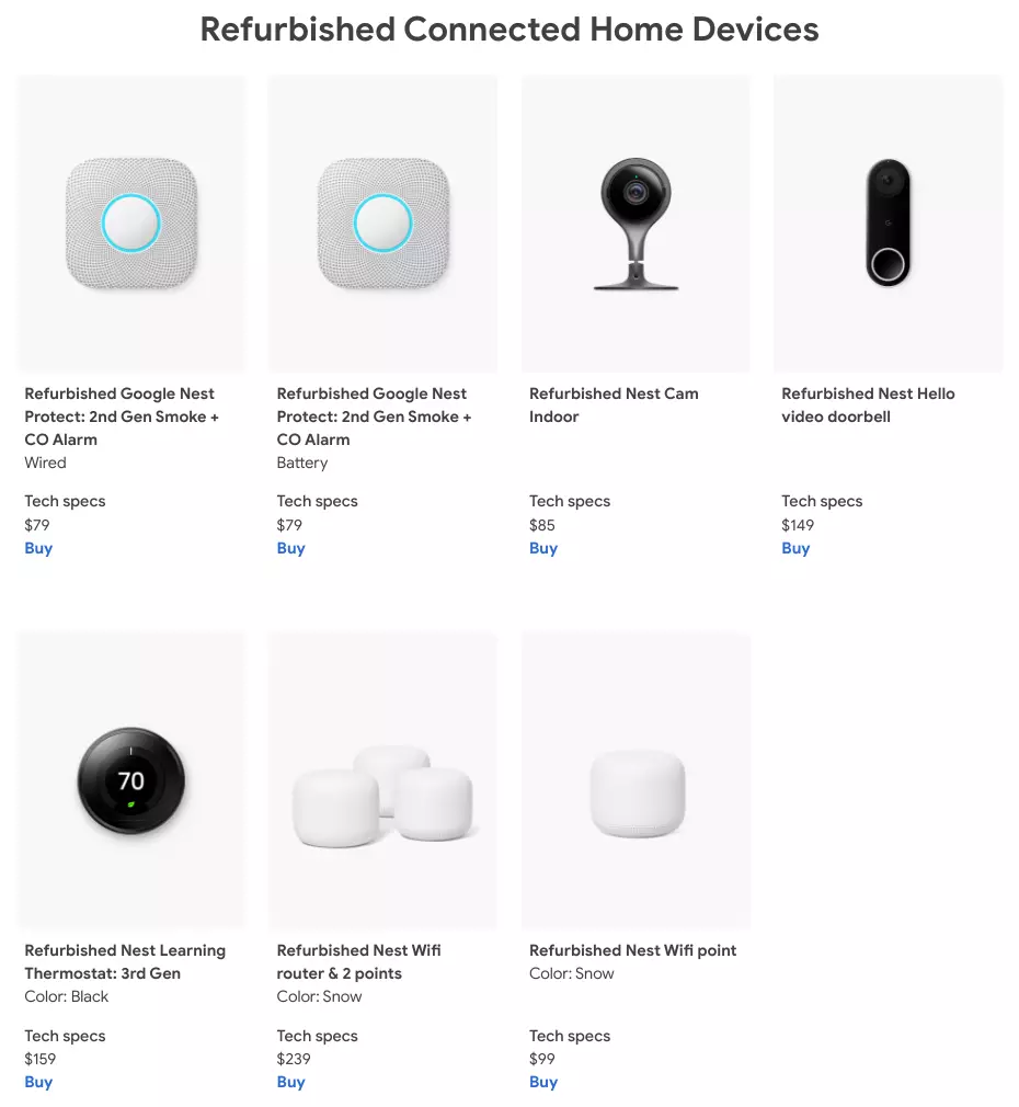 Google Store بازسازیشده Nest Thermostat و موارد دیگر را ارائه میکند 986_2